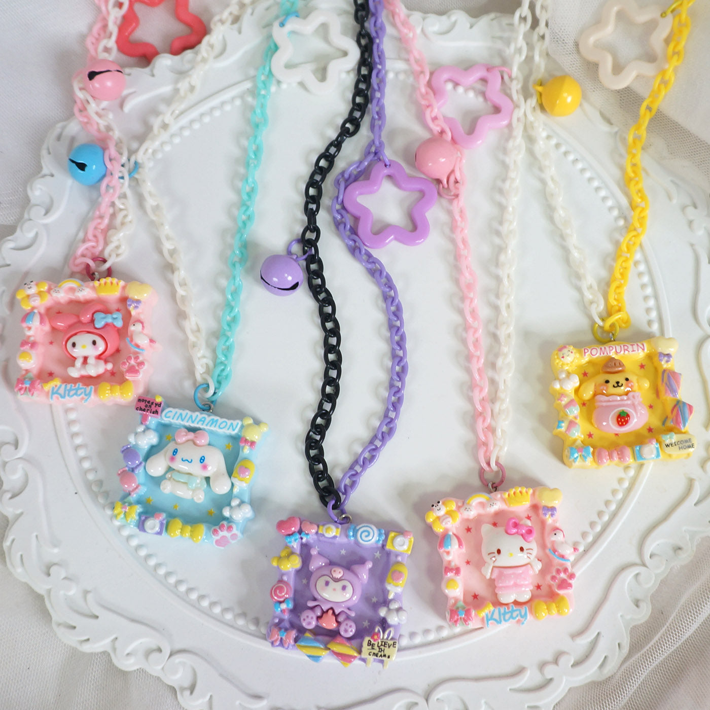 Decora Kei Long Necklace Resin Pendant Cute Accessory - MaoJiang | Land ...