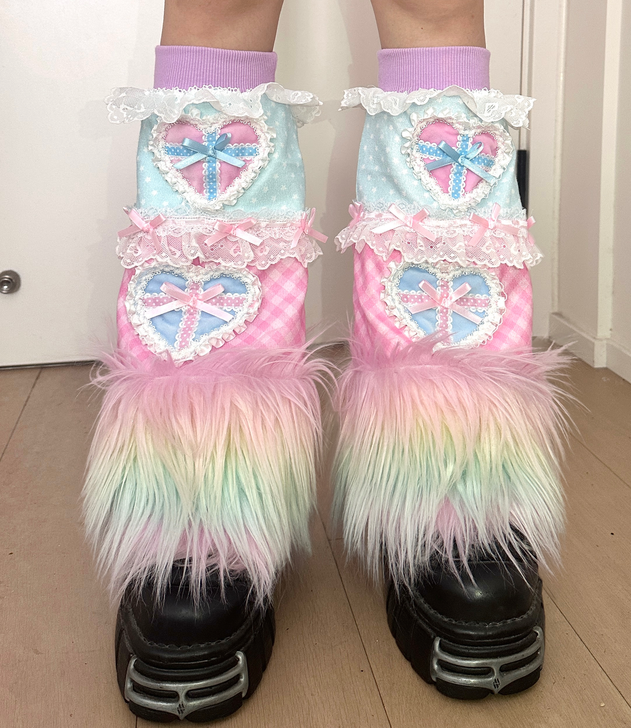 Decora Kei Pastel Ice Cream Leg Warmers Cotton Polyester - Red Devil ...