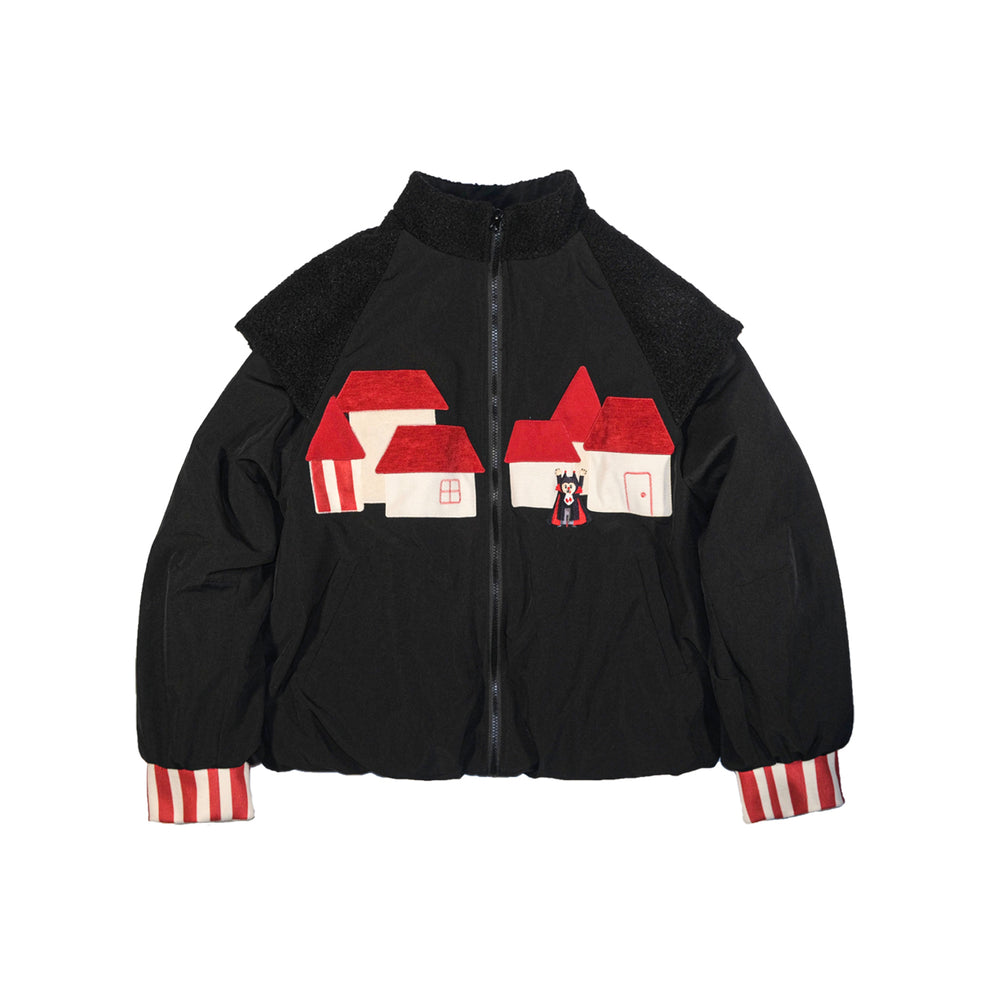Harajuku Coat Red House Exquisite Embroidery Cloak Coat Meugler – Land ...